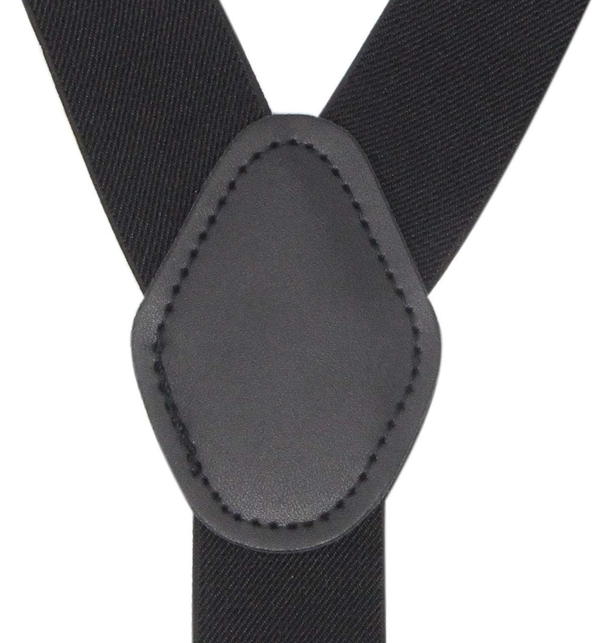 Timiot Mens Suspender with Swivel Hooks Adjustable Braces Y Shaped Elastic Comfortable Braces Strap (Black)