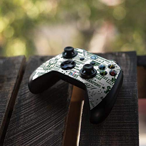 Skinit Decal Gaming Skin compatible with Xbox One S Controller - Officially Licensed NBA Milwaukee Bucks Historic Blast