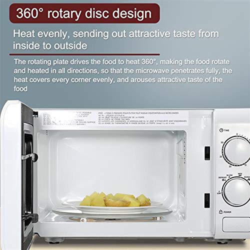 ZOKOP 20MX60-L/White 20L/0.7cuft Conventional Microwave Oven Mechanical Knob/Button Door Switch