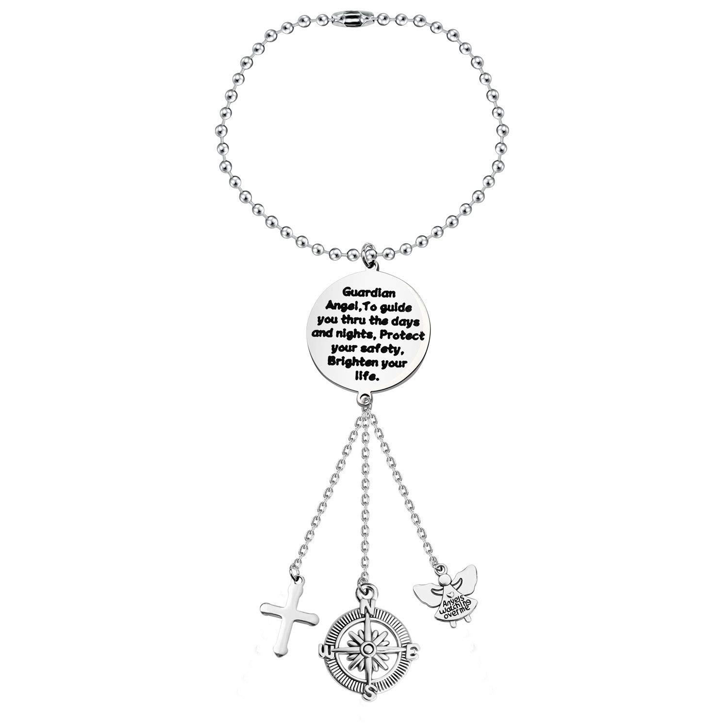 WSNANG Driver Gift Guardian Angel Protect Your Safety Drive Safe Gift (Guardian Angel Charm)
