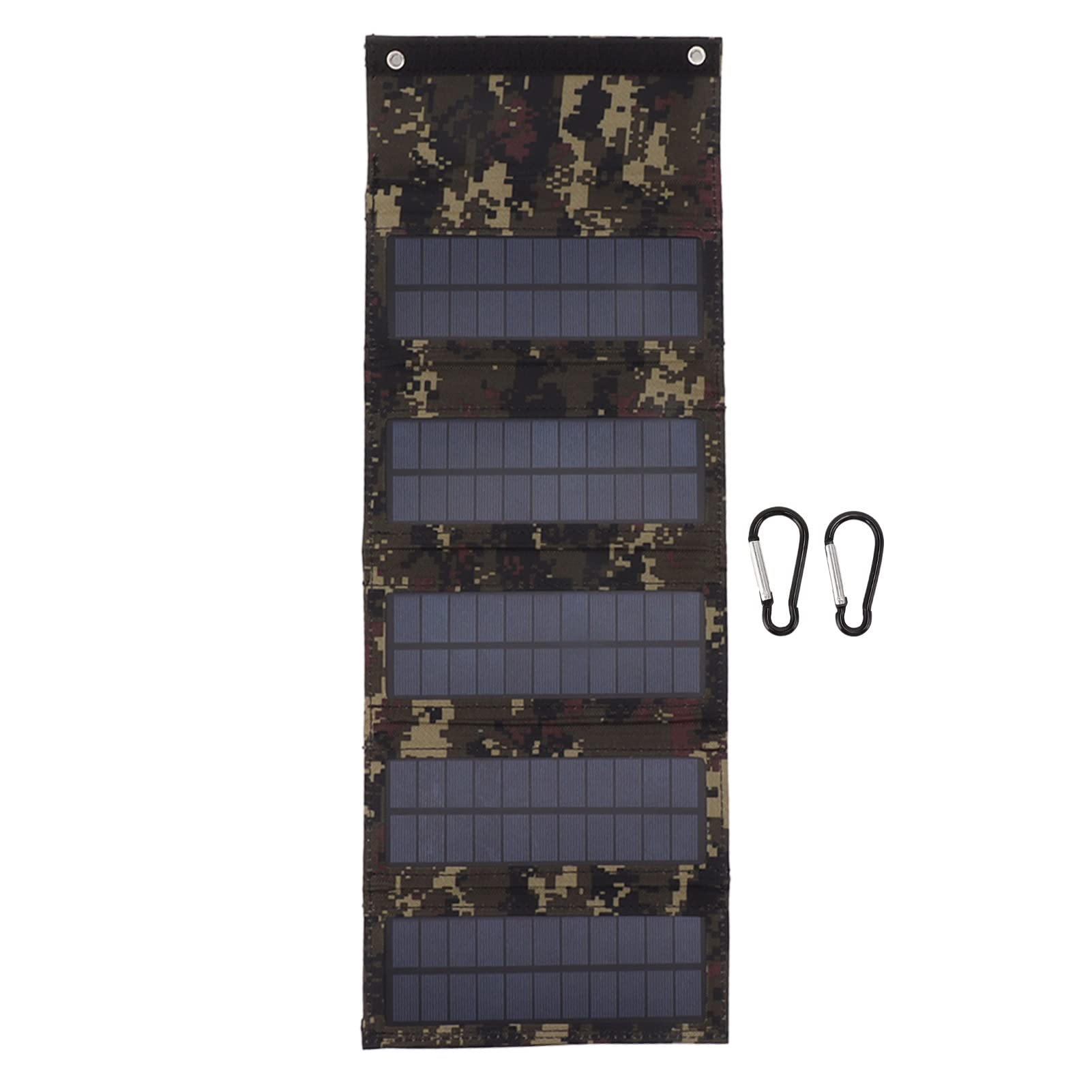 TUWEI Portable Solar Panel Bag 50W Without Function Folding Folding Bag Emergency Mobile Phone Bag with Silicon Solar Panels (Camouflage)