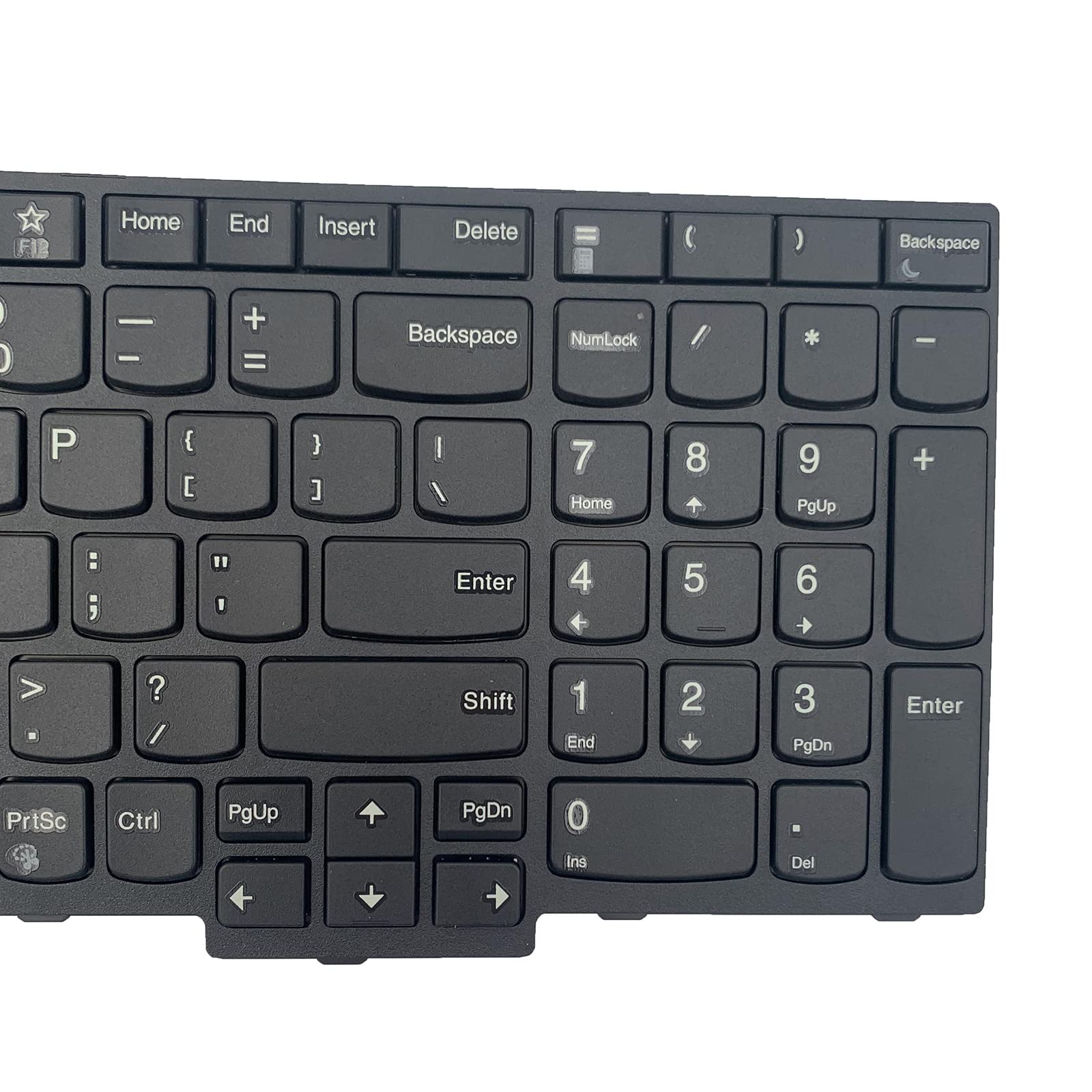 yhfshop Laptop Replacement US Layout Keyboard for Lenovo ThinkPad E580 E585 E590 L580 P52 P53 P73 T590(Without Red Pointer)