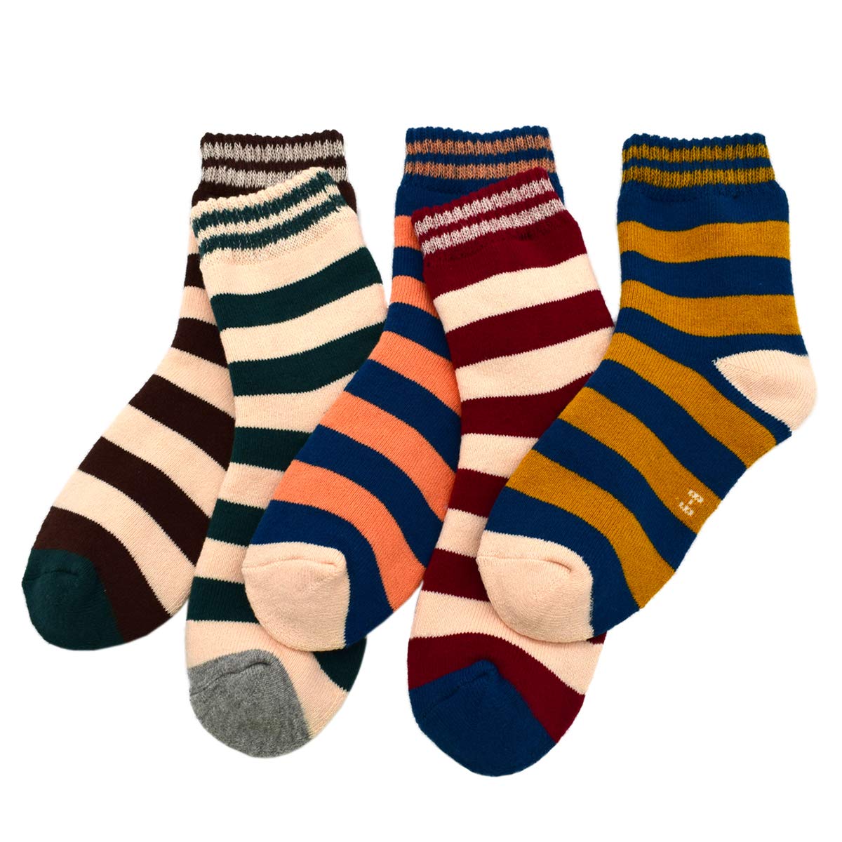 Thick Cotton Socks Kids Winter Warm Socks Fuzzy Socks 5 Pack For Boys And Girls 4-6 years