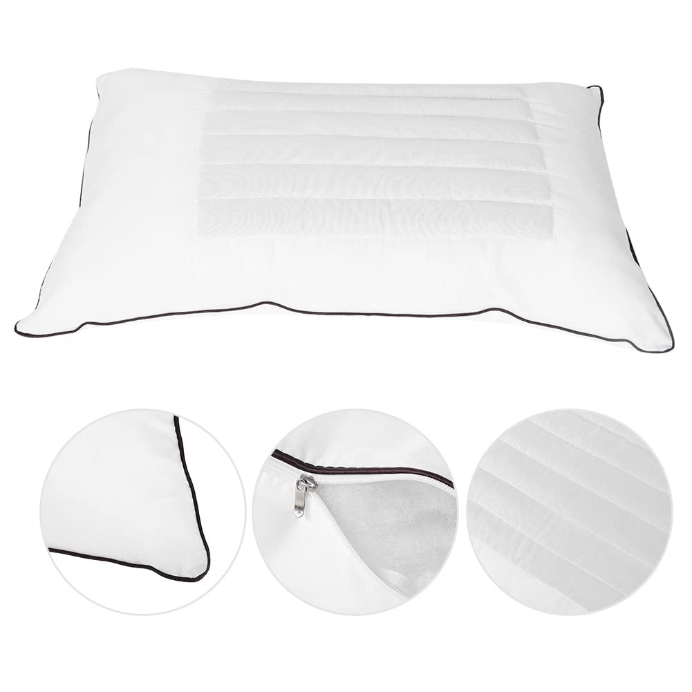 VTOSEN Luxury Home Hotel Feather Velvet Pillow Alternative Sleeping Neck Caring Buckwheat Pillow, Chair Cushions for Dining Chairs