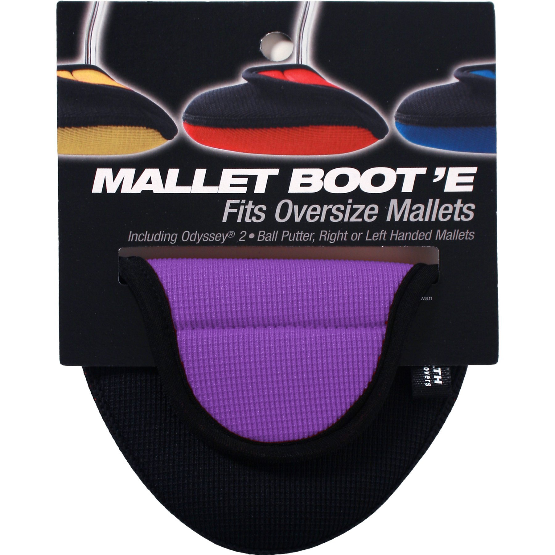 Stealth Club Covers 12130 Putter Oversize Mallet 2-Ball Golf Club Head Cover, Grape/Black