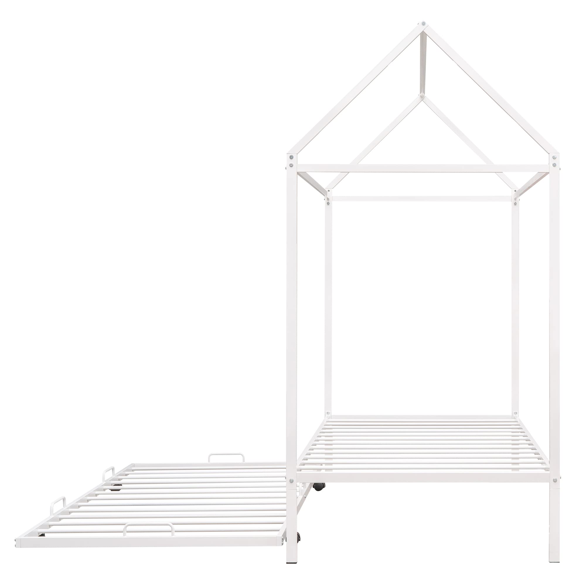 Twin Over Twin Floor Bunk Bed with Slide and Ladder,Solid Pine Wood Low Bunkbeds w/Safety Guardrails,No Box Spring Needed, Noise Free for Dorm, Bedroom, Guest Room(Grey)