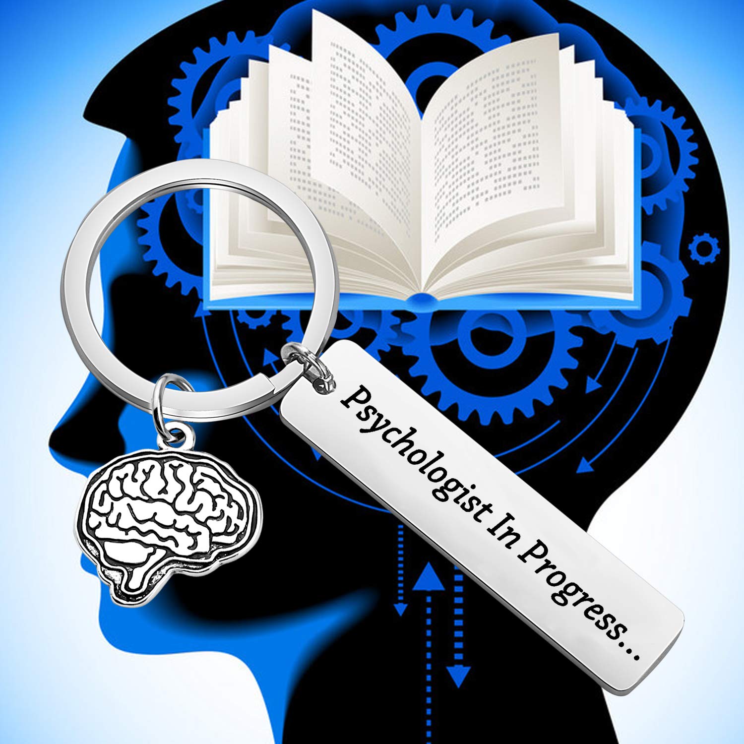 Psychologist Graduation Gift School Psychologist College Graduation Gift Psychologist in Progress Keychain (Psychologist In Progress Keychain)