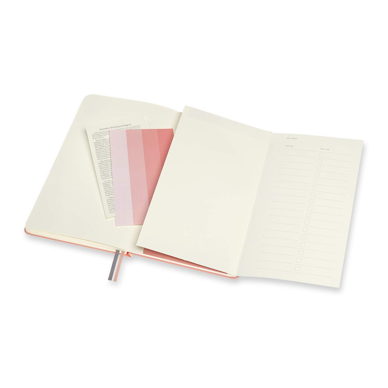 Moleskine Art Logbook, Hard Cover, Large (5" x 8.25"), Dotted, Coral Pink, 160 Pages