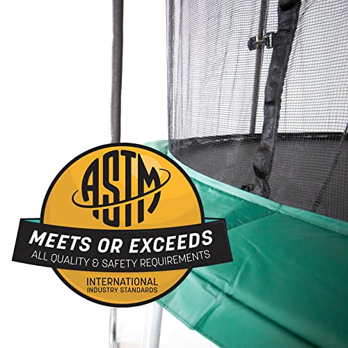 Skywalker Trampolines 12-Foot Jump N’ Dunk Trampoline with Enclosure Net - Basketball Trampoline, Camo