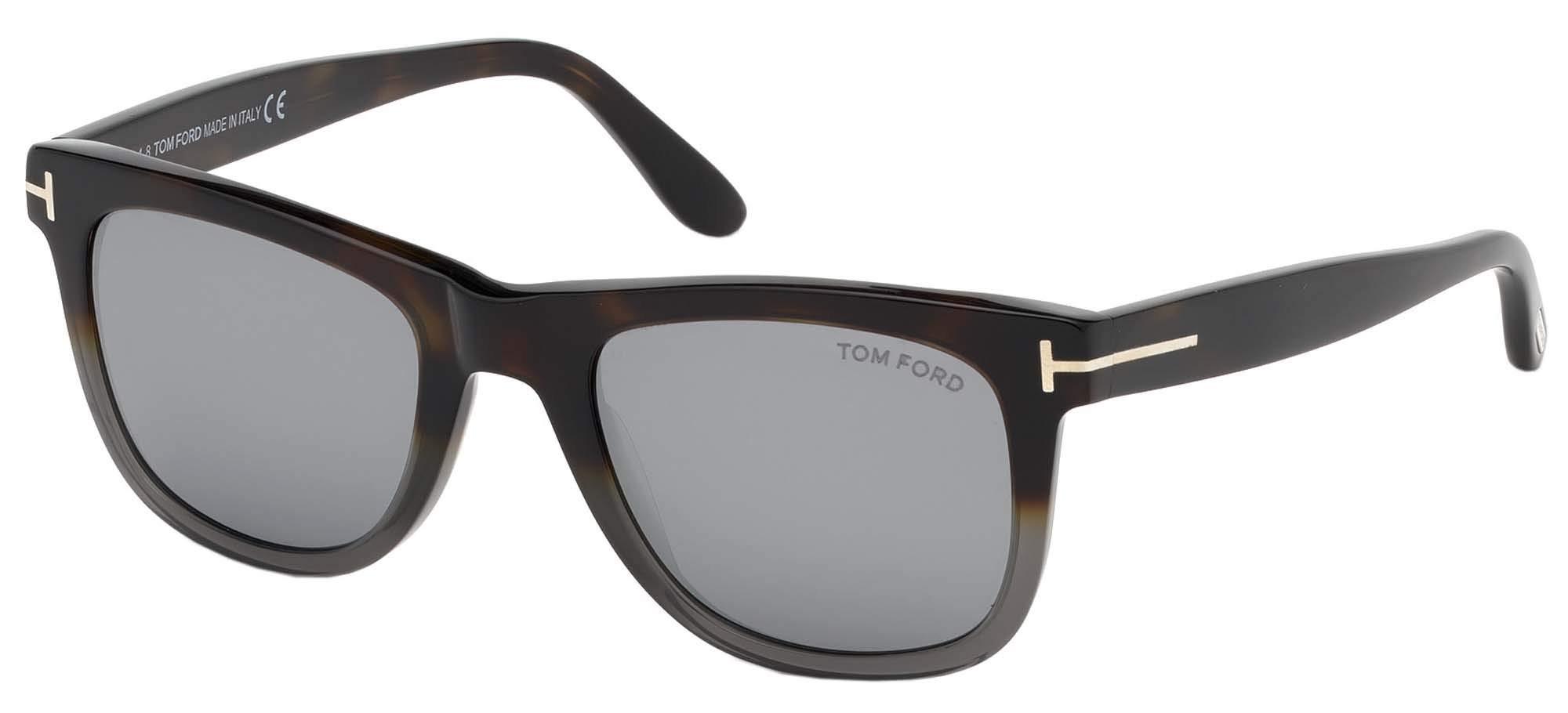 Tom Ford Leo TF 336 55C Coloured Havana Sunglasses Smoke Mirror Lens Size 52