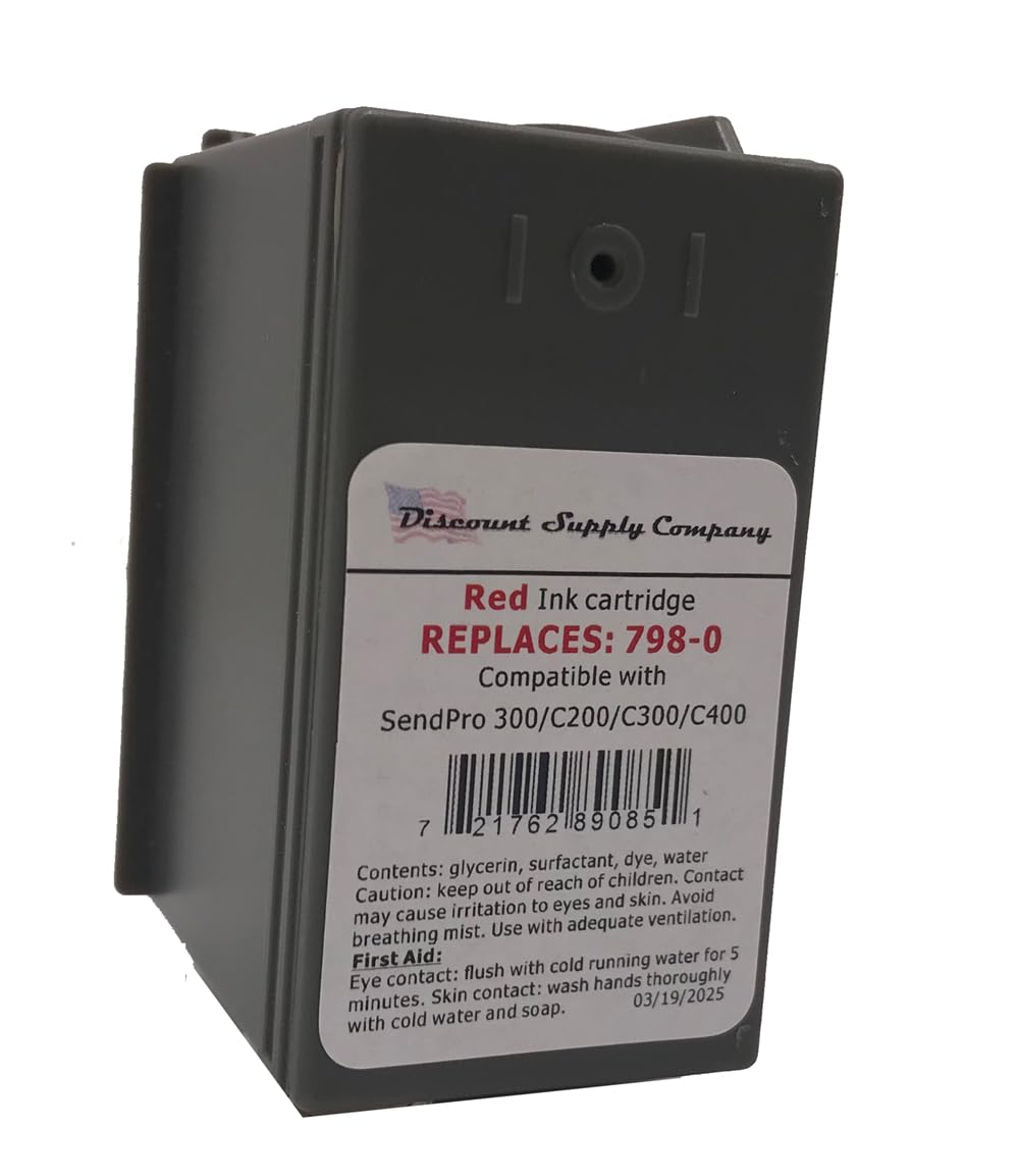 Xrsiz Wear Discount Supply Company Compatible SL-798-0 Ink Cartridge for Postage Models: Sendpro C200, C300 and C400 Postage Meters