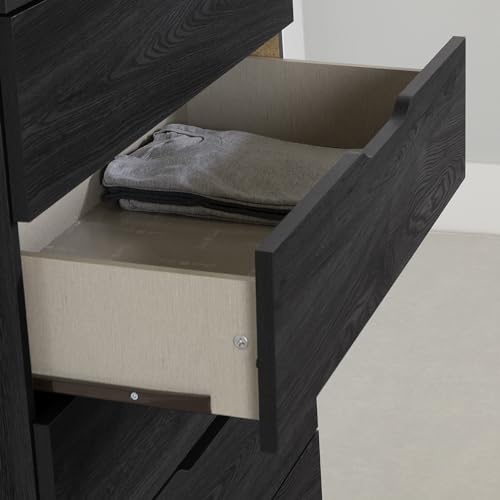 South Shore Trinity Collection 5-Drawer Dresser, Gray Oak with Cutout Handles