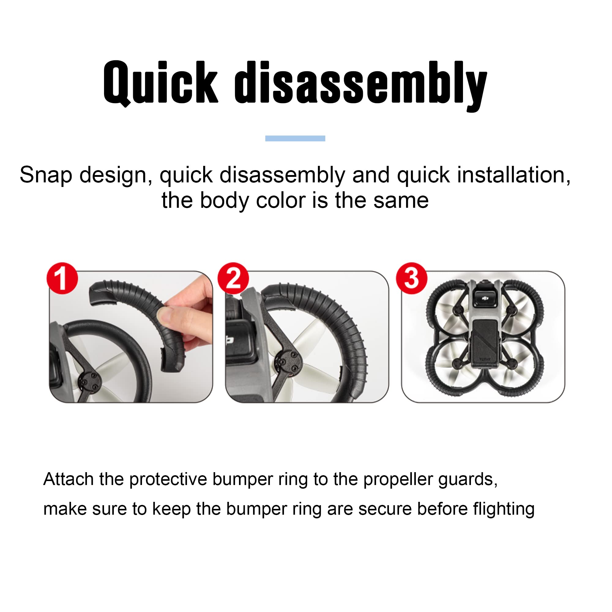 STARTRC Protective Bumper Ring for DJI Avata Propeller Guard, Impact Protectors for DJI Avata Explorer Combo Accessories