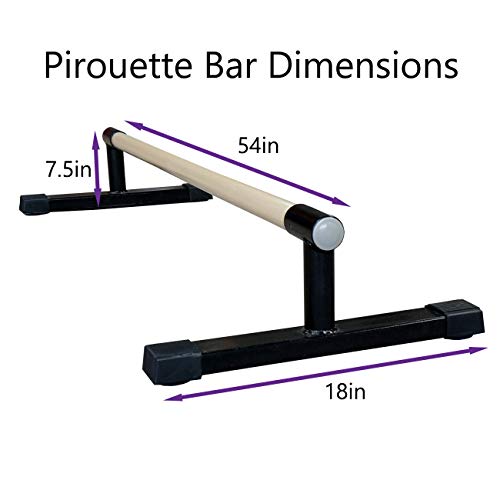 Z Athletic Gymnastics Pirouette Bar and Mat (Black)
