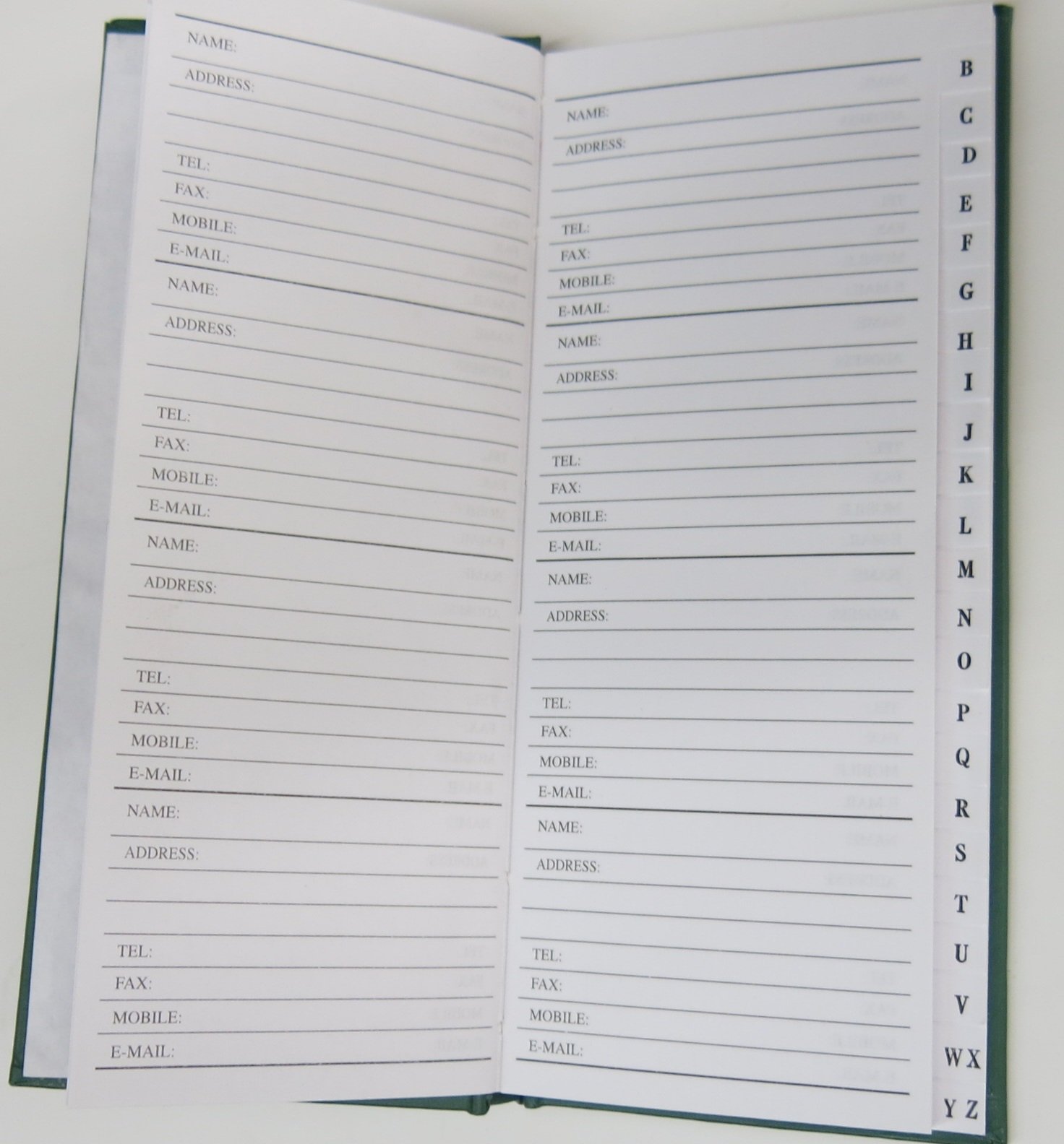 Slimline Hard Back Cover Telephone Address Book X 1 Single