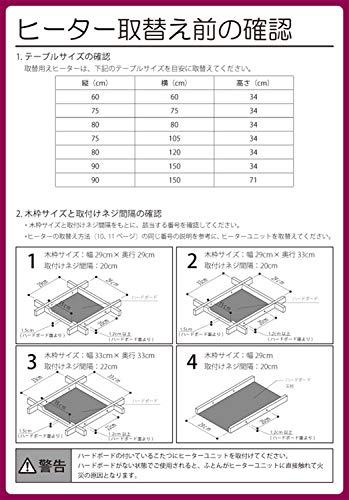 Yamazen kotatsu for a replacement heater unit (500W) Hayadan YHU-CA502D