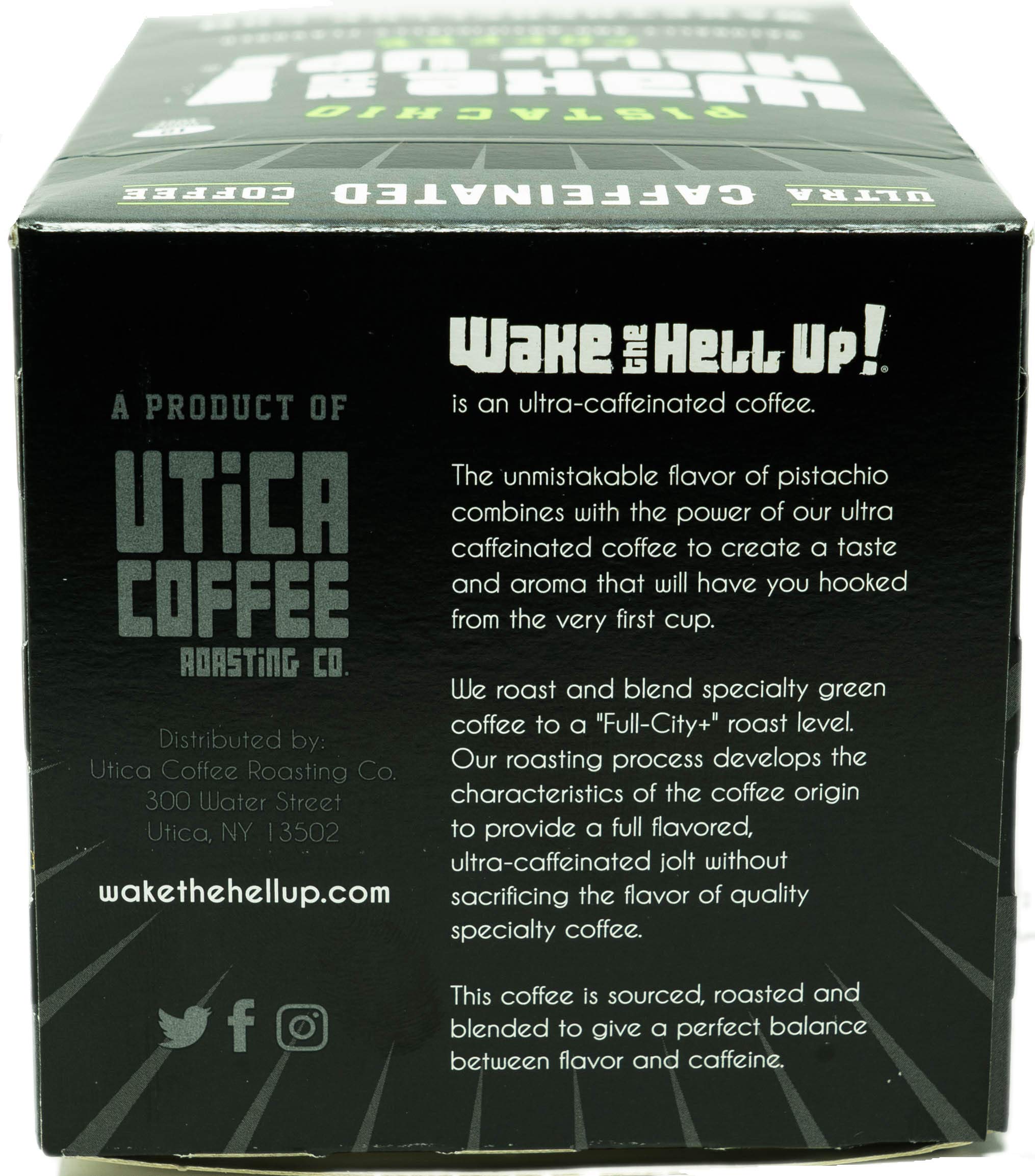Wake The Hell Up!® Pistachio Flavored Single Serve Coffee Pods Of Ultra-Caffeinated Coffee For K-Cup Compatible Brewers | 12 Count, 2.0 Compatible Pods