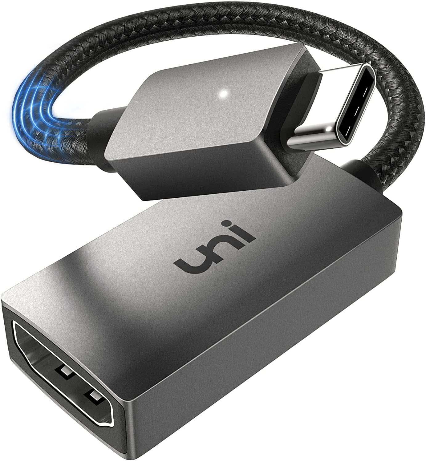 uni USB C to HDMI Adapter 4K, High Speed HDMI to USB-C Adapter, Type C (Thunderbolt 3/4) HDMI Converter Compatible with MacBook Pro/Air, Chromebook, XPS, Surface, iPhone 15 Pro/Max, Galaxy S23