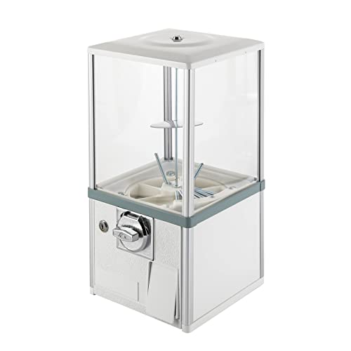 YIYIBYUS Vending Machines,Candy Vending Machine, Toy Candy Bulk Gumball Machine for Retail Store (Metal, ABS,White)