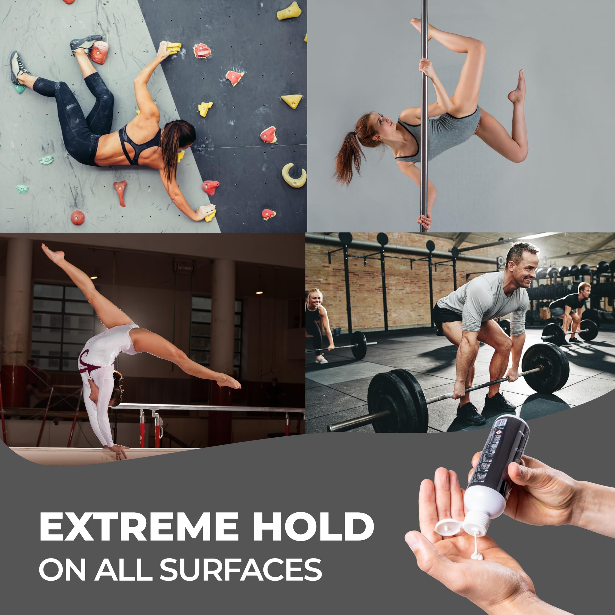 PULLUP & DIP Liquid Chalk Gym Chalk for Calisthenics, Climbing, Bouldering, Crossfit, Weightlifting, Gymnastics | Sweat-Free Grip | Sports Chalk Fast Drying,Extra Strong (1 x 200ml)