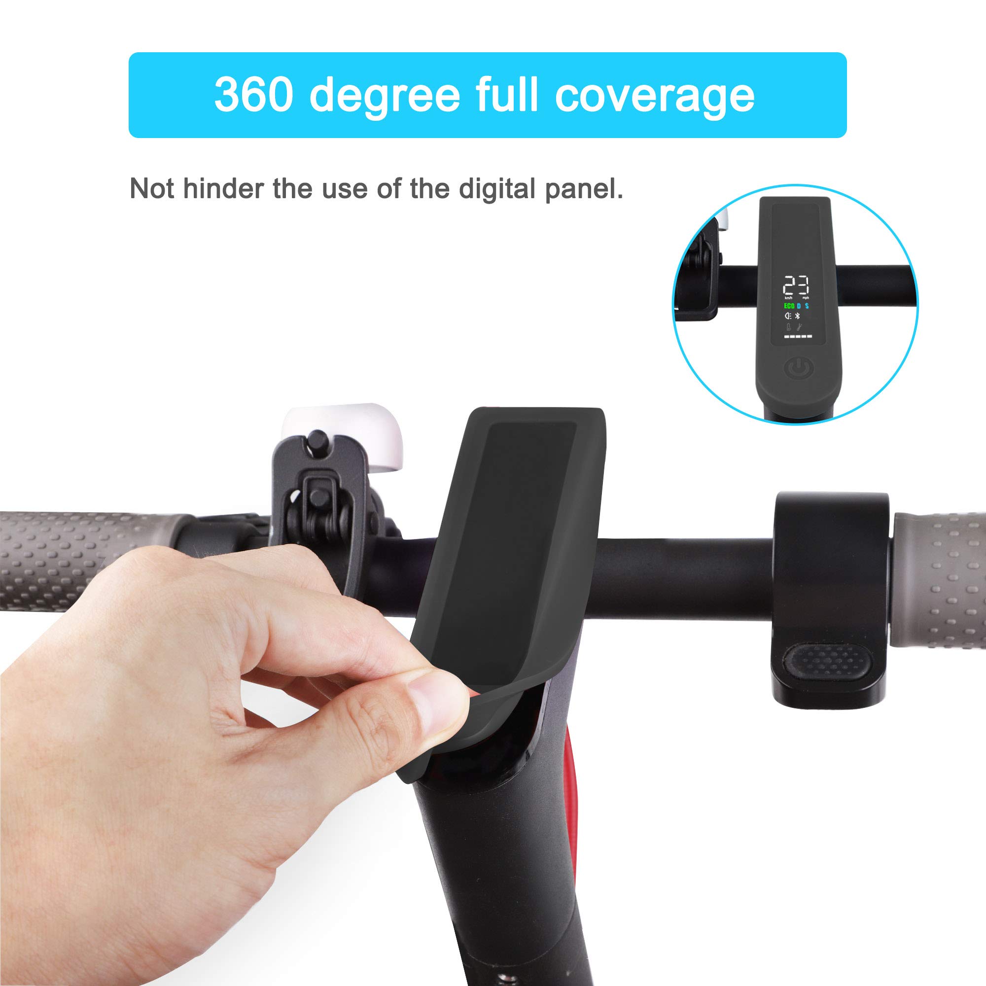 TOMALL Waterproof Silicone Protective Cover Case Central Control Panel Dust Proof Protective Shell Dashboard Cover Protective Blue Compatible for M365/M365 Pro Electric Scooter