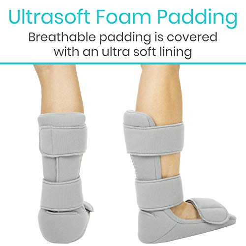 Vive Plantar Fasciitis Night Splint Plus Trigger Point Stretch Wedges - Soft Leg Brace Support, Orthopedic Sleeping Immobilizer Stretch Boot (X-Large: Men's: 11.5-12.5, Women's: 12.5-14)