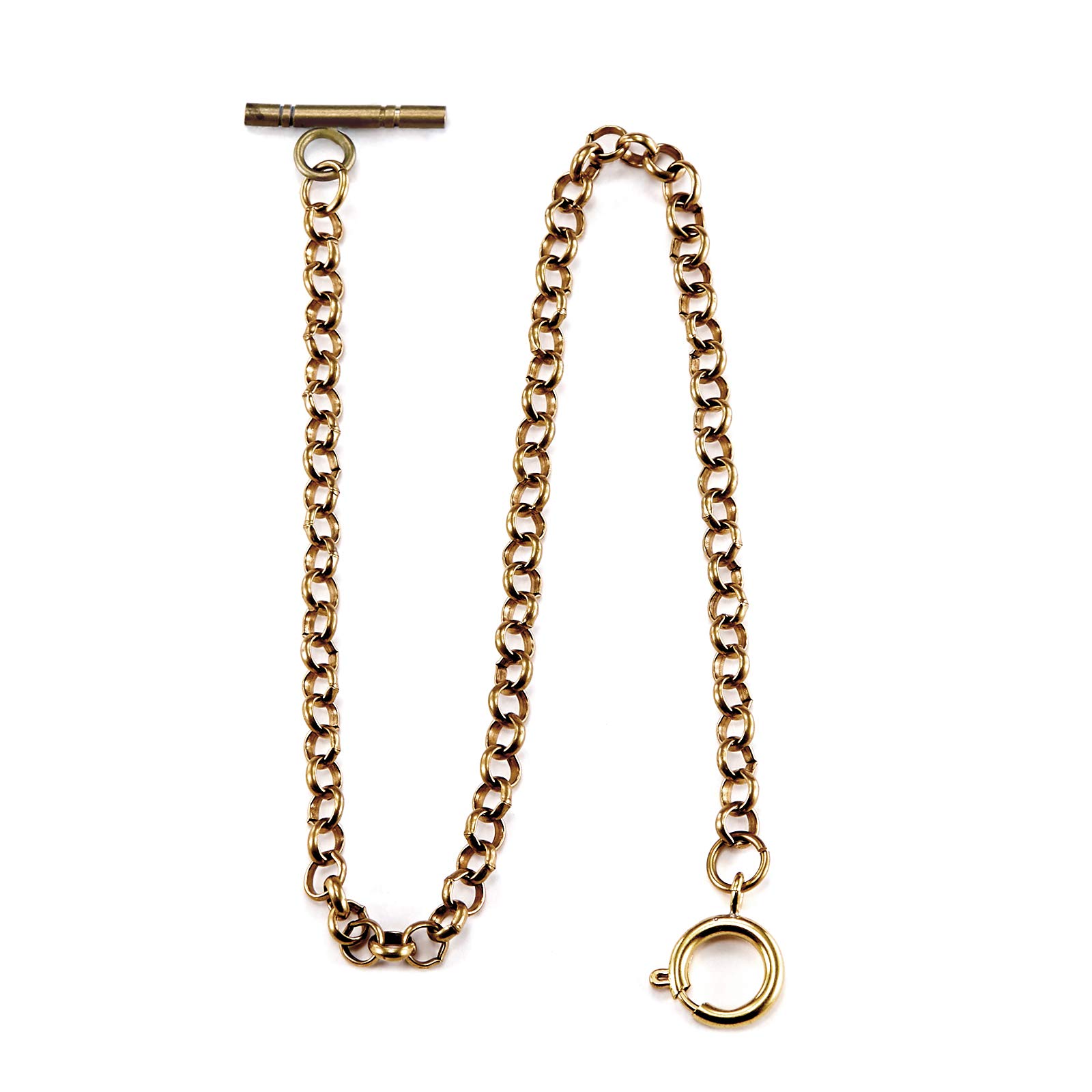 TREEWETO Pocket Watch Vest Chain 14.7 inch (37.5 cm) Gold