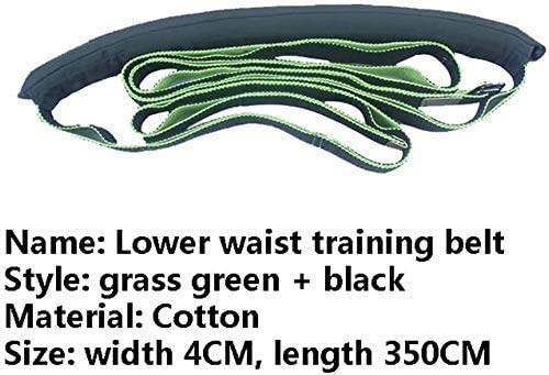 ZCM Belt Yoga Rope Leg Lacing Stretching Yoga Accessories Dance Soft Opening Lower Waist Trainer Elastic Pull Rope(Color:Green+Black)