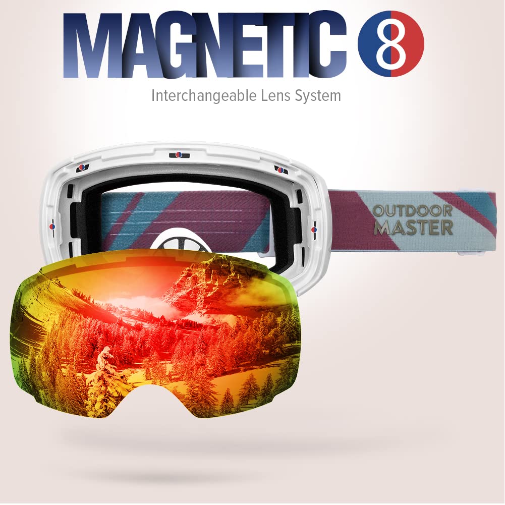 Zealot Ski Goggles, Ex-Anti-Fog Color Optimized Snowboard Goggles - Shielder