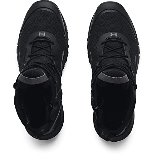 Under Armour Men's Micro G Valsetz Zip Mid Military and Tactical Boot, Black (001)/Black, 11 M US