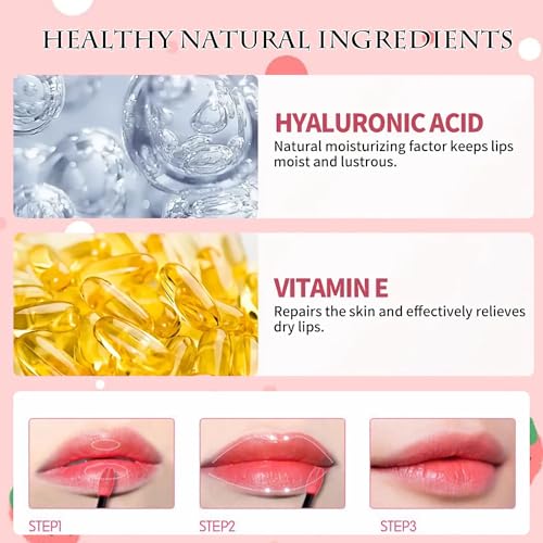 ZARICS 6 Colors Lip Tint Stain Set, Korean Lip Gloss Matte Velvet Lip Stain Plumping Mini Liquid Lipstick, Multi-use Lip and Cheek Tint, Non-Stick Cup, Long lasting Waterproof Lip Tint Makeup