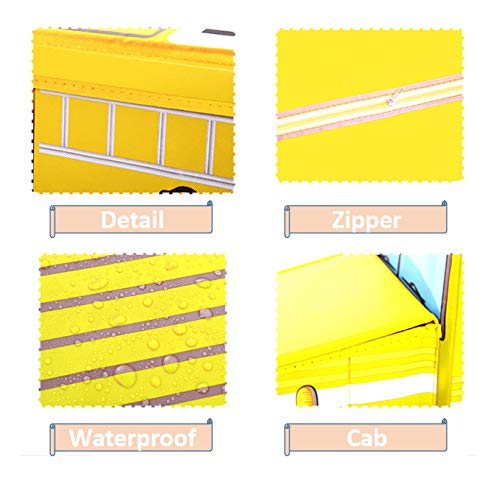 Wonderful Think Yellow Storage Toy Box - Folding Storage Organizer with Foam Cushion Seat Perfect Size Storage Collapsible Chest (School Bus)