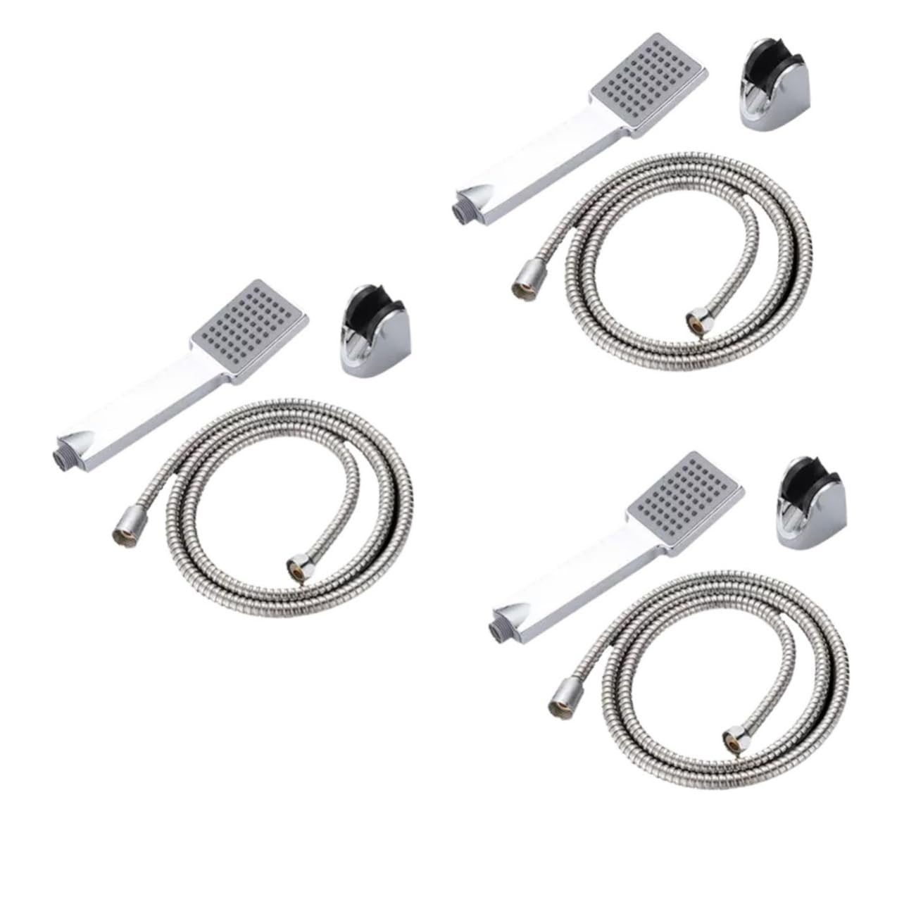 STOBAZA 9 Pcs Portable Shower Head Portatiles Shower Head Sprinkler Shower Head Mount Kit Hand Held Bathroom Shower Head Kit Adjustable Shower Head Handheld Showerhead Square Accessories