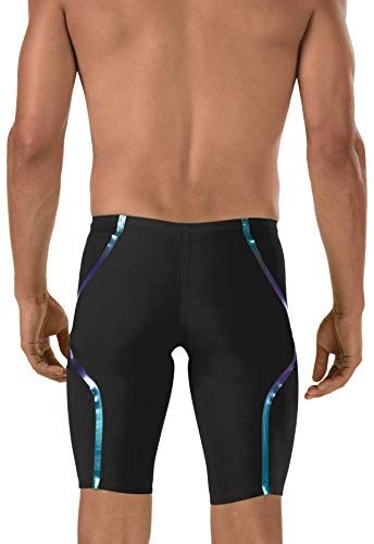 Speedo Men's Swimsuit Jammer High Waist Lzr Racer X, Black/Blue, 21
