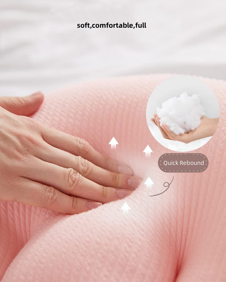 WYXunPlanet Soft Maternity Pillow | U-Shaped Design | Detachable Extension | Full Body Comfort & Pregnancy Relief(Pink)