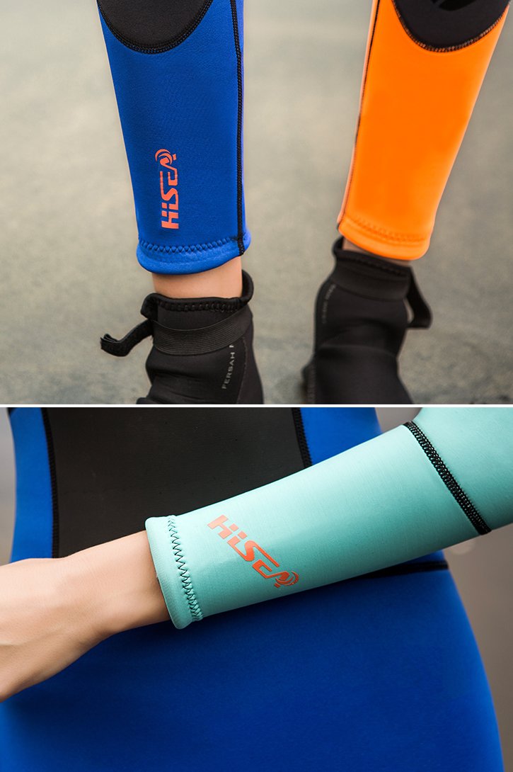 Womens Full Wetsuits Premium 1.5mm Neoprene Long Sleeve Long Leg Back Zip for Diving Snorkeling Swimming