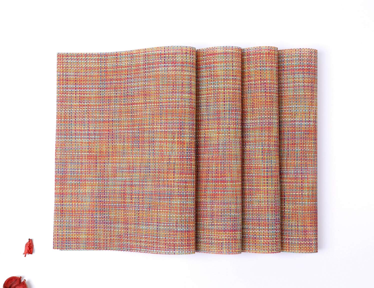 SUNSHINE FASHION Placemats,Placemats for Dining Table,Heat-Resistant Placemats, Washable PVC Table Mats,Kitchen Table mats Set of 4