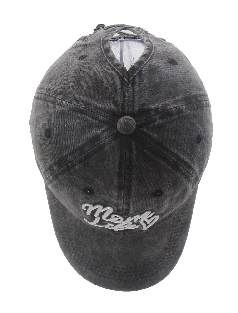 Splash Brothers Customized Mom Life Heart Ponytail Hats for Women, Funny Adjustable Washed Cotton 3D Embroidered Baseball Cap for Mom Mama Grandma