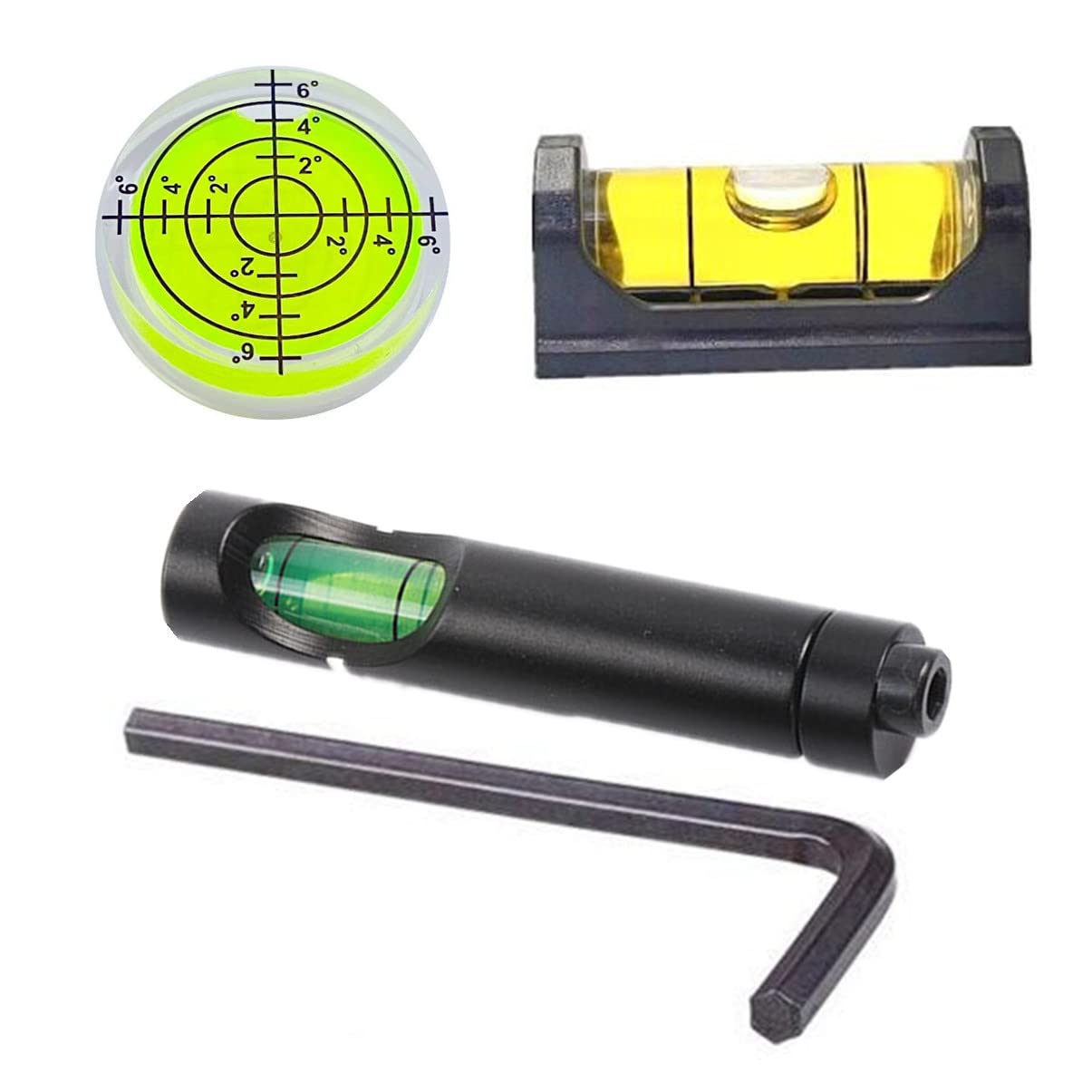 ZUJHPYMI 3Pcs Magnetic Gunsmith Level Rifle Scope Bubble Spirit Level for 20mm Picatinny Weaver Rail Rifle Sight Scope Mount Adapter Anti-Cant for Shooting Hunting Gunsmithing Scope Mounting (Pack-A)