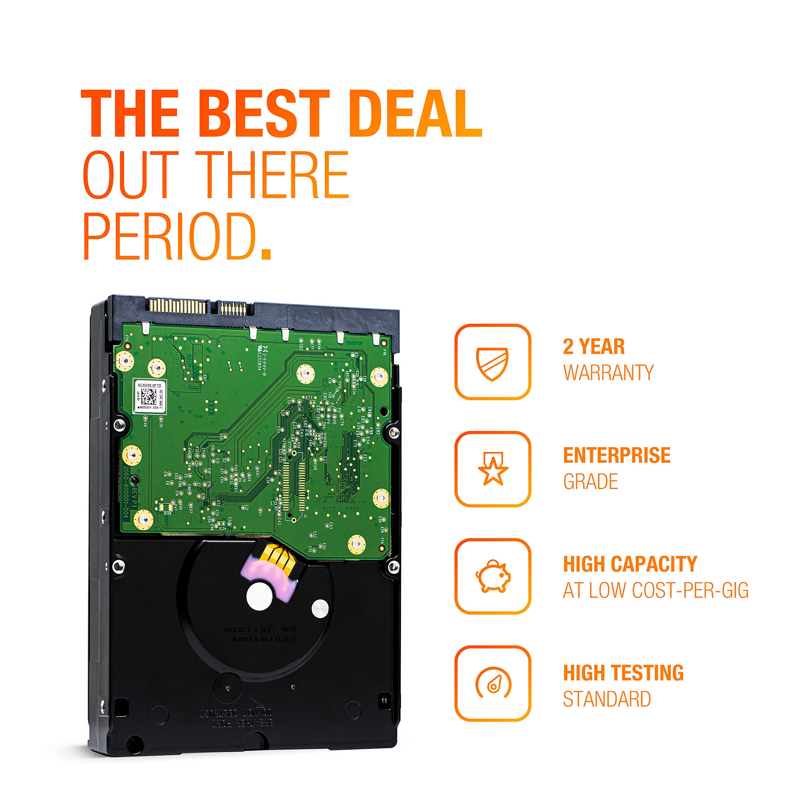 WD 6TB 3.5" AE Datacenter Archive SATA III 64 MB Cache Enterprise Hard Drive (WD6001F4PZ) (Renewed)
