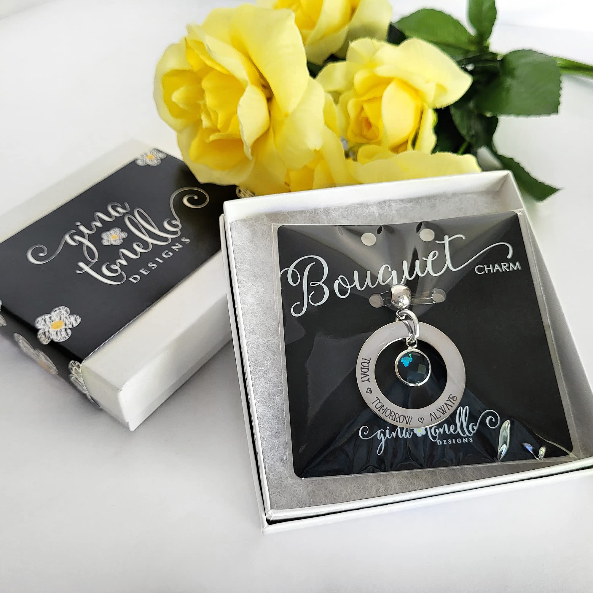 Something Blue Bridal Bouquet Charm Gift for Bride