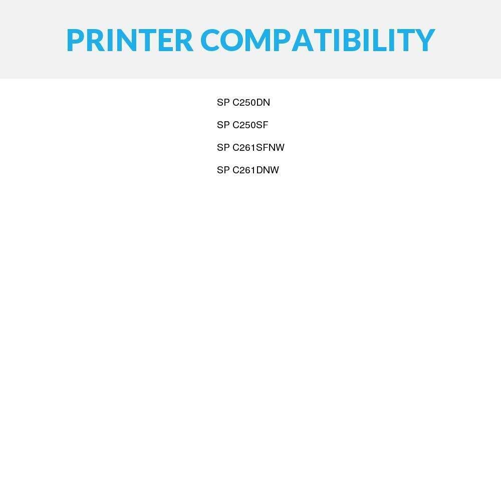 Speedy Inks Compatible Toner Cartridge Replacement for Ricoh SP C250A (2 Black, 1 Cyan, 1 Magenta, 1 Yellow, 5-Multipack) Compatible with Ricoh SP C250DN