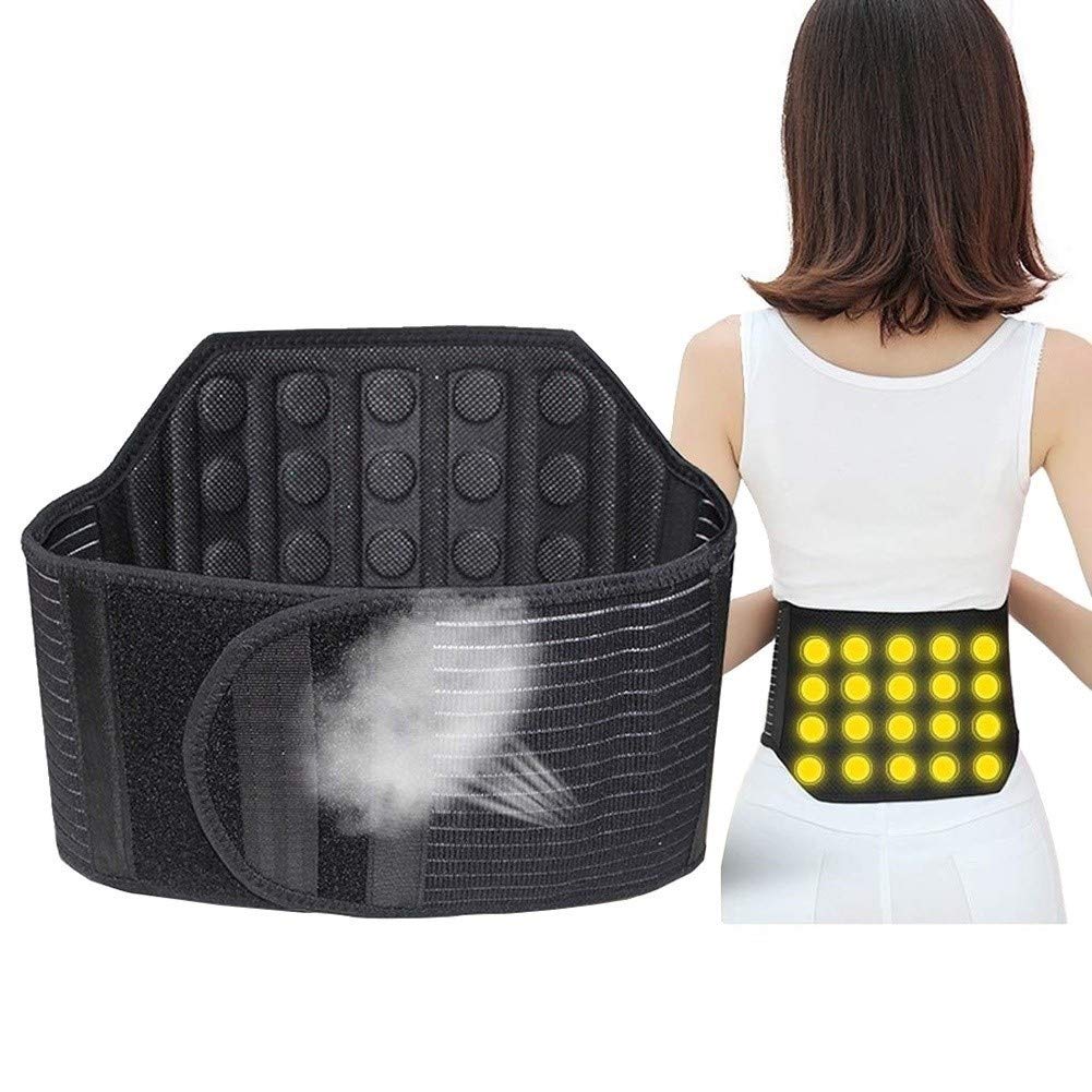 ZFF Lumbar Brace Magnet Heating Lower Back Support Belt for Men and Women Pain Relief and Injury Prevention Adjustable Breathable (Size : XXL)