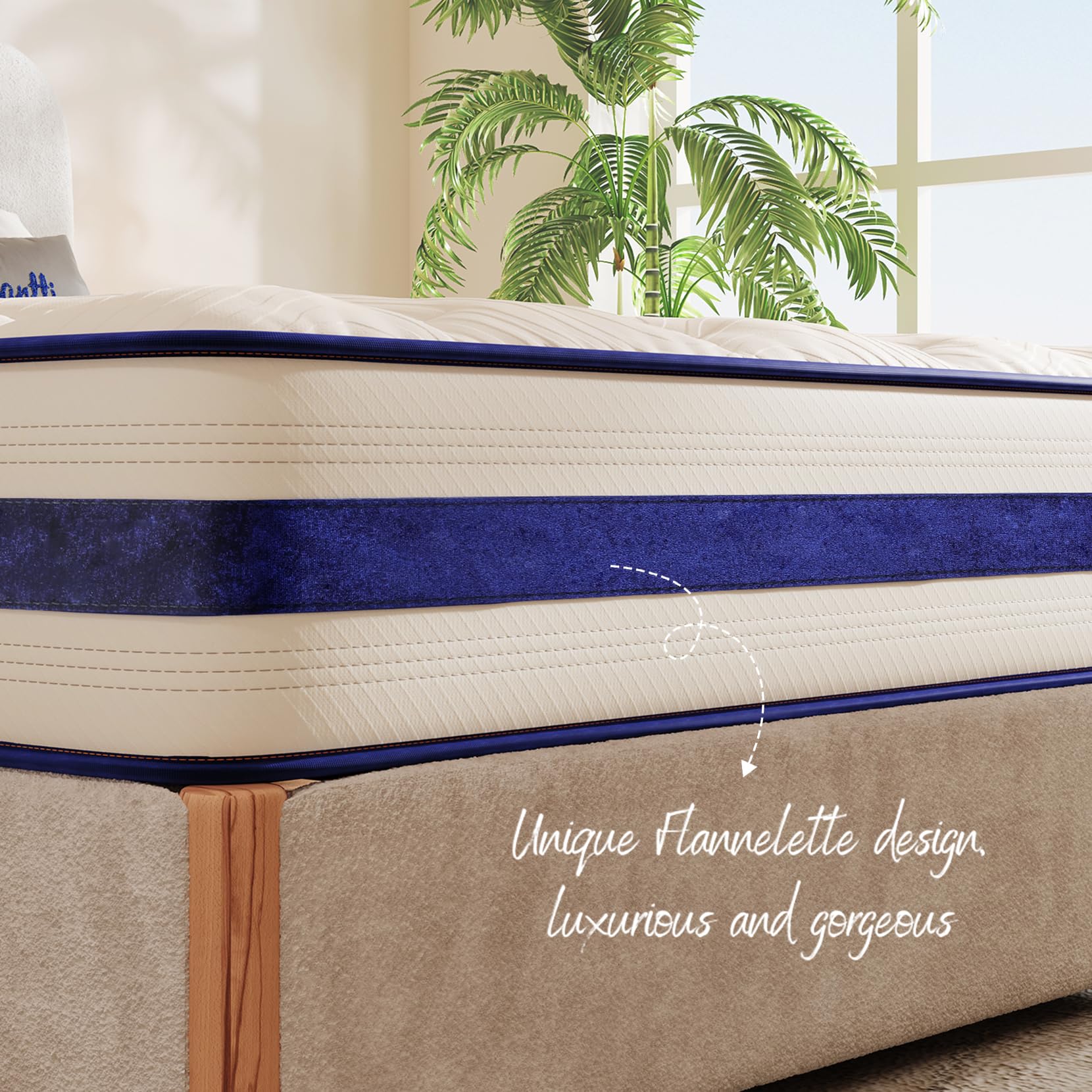 Vesgantti Queen Mattress, 12 Inch Hybrid Innerspring Mattress with Memory Foam, Support & Pressure Relief, Medium Firm Feel Mattress in a Box (60x80x12 Inches, Queen Size)