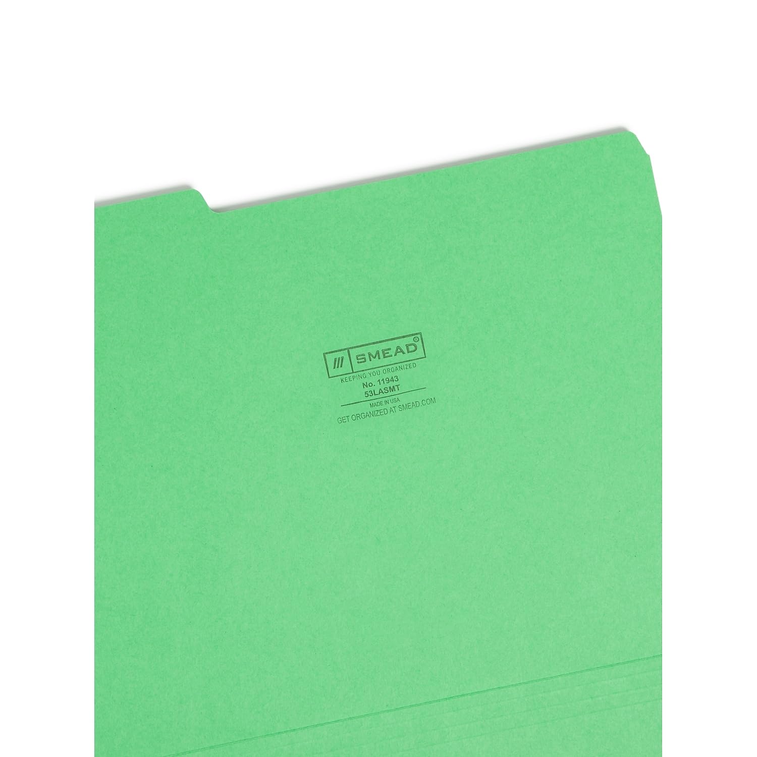 Smead 15401 SuperTab Heavyweight Folder Manila 1/3 Cut Legal 50/BX