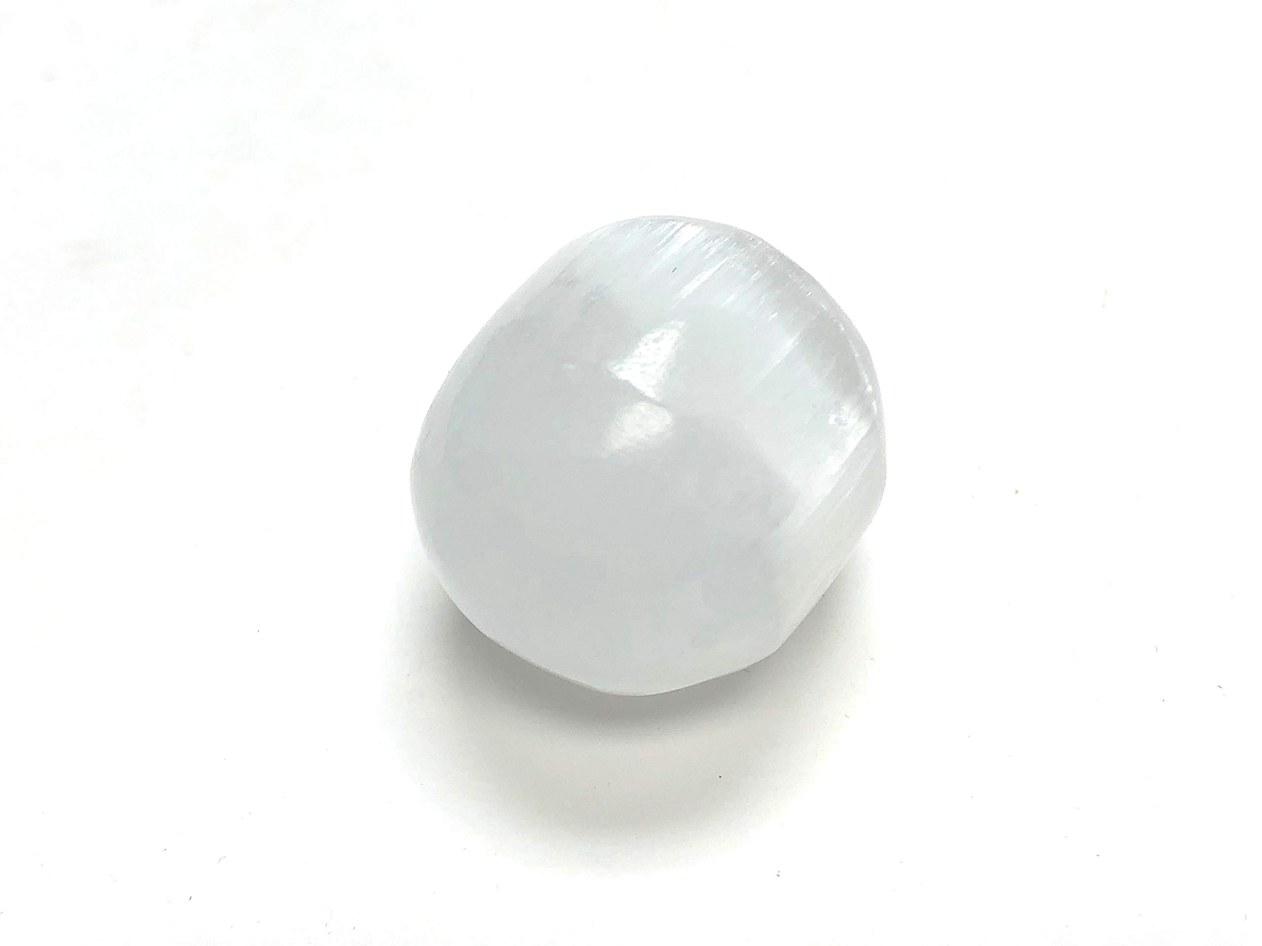 Zentron Crystal Collection Tumbled Selenite Pieces - 1" Stones in Velvet Bag 1 pc
