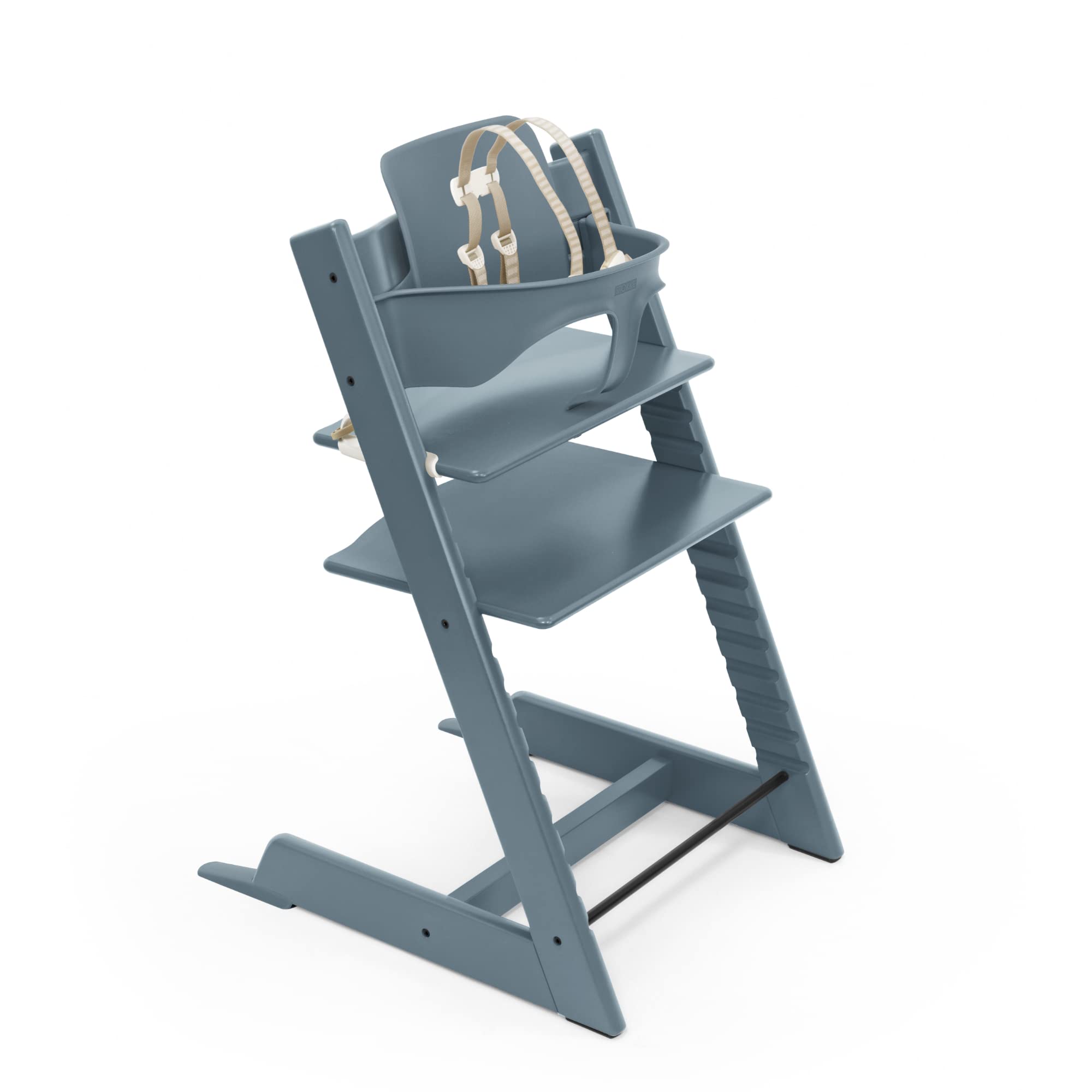 Tripp Trapp by Stokke Adjustable Wooden Moss Green Baby High Chair (Includes Baby Seat with Harness)