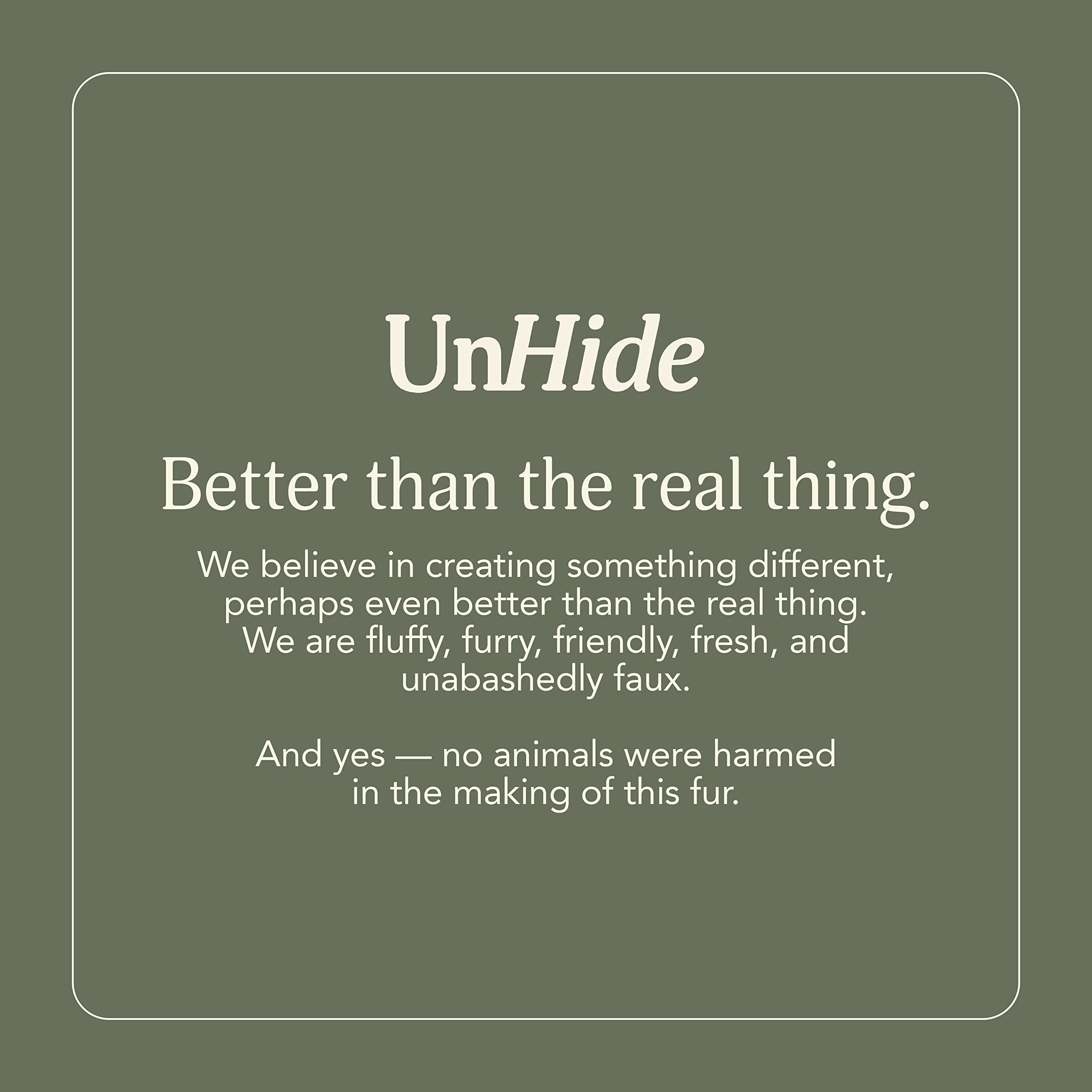 UnHide Lil’ Marsh - Faux Fur Blanket - Durable, Lightweight, Extra Soft Blanket - Machine Washable - Add a Layer of Softness to Any Bed, Couch, or Reading Chair - Greige, Medium (60" x 80")