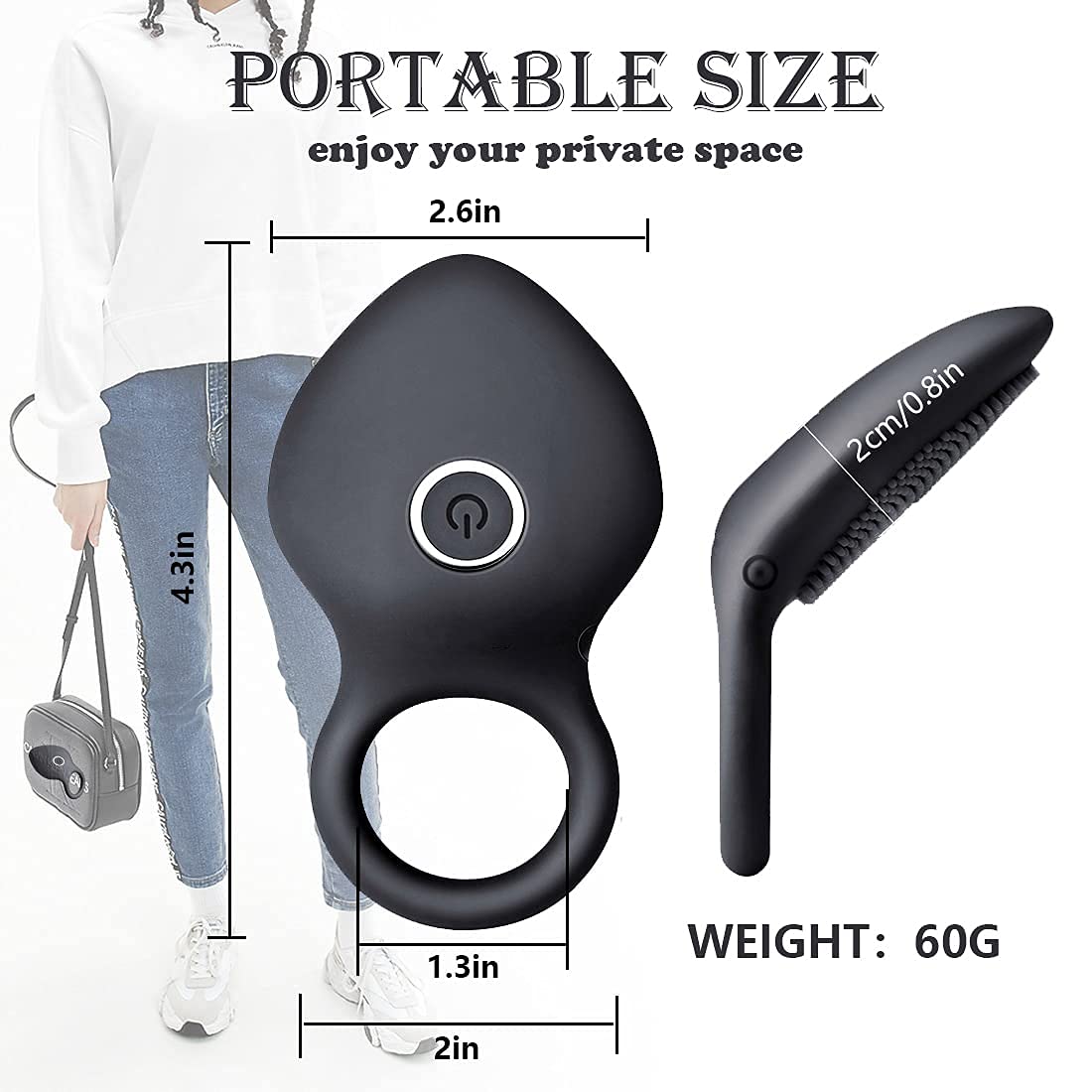 Womens Sexual Pleasure Devices Men Sex Toy Stimulation Penis Ring with 10 Powerful Vibrating Modes