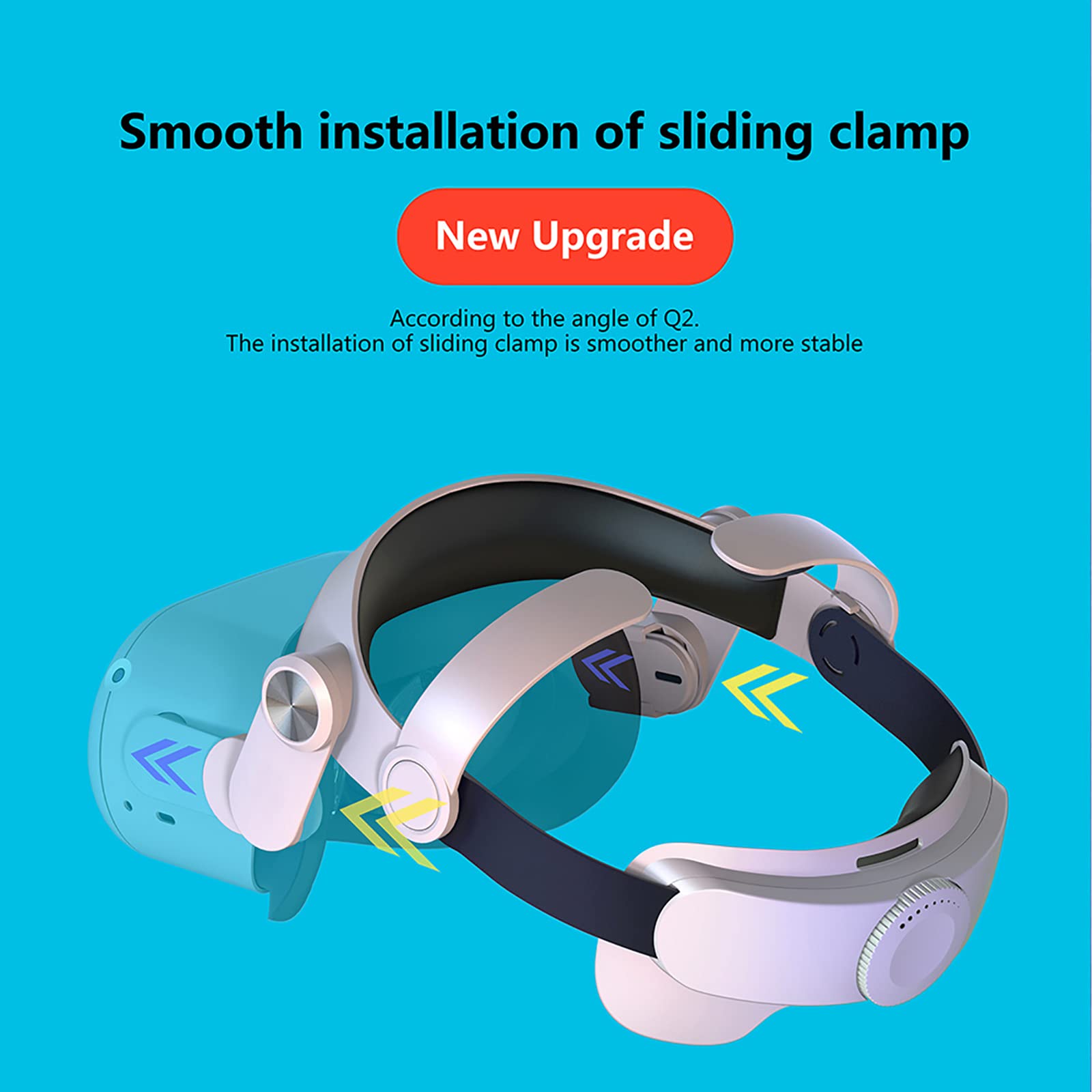 ZyberGears VR Head Strap for Quest 2, Adjustable Elite Strap Reduce Face Pressure Enhance VR Experience